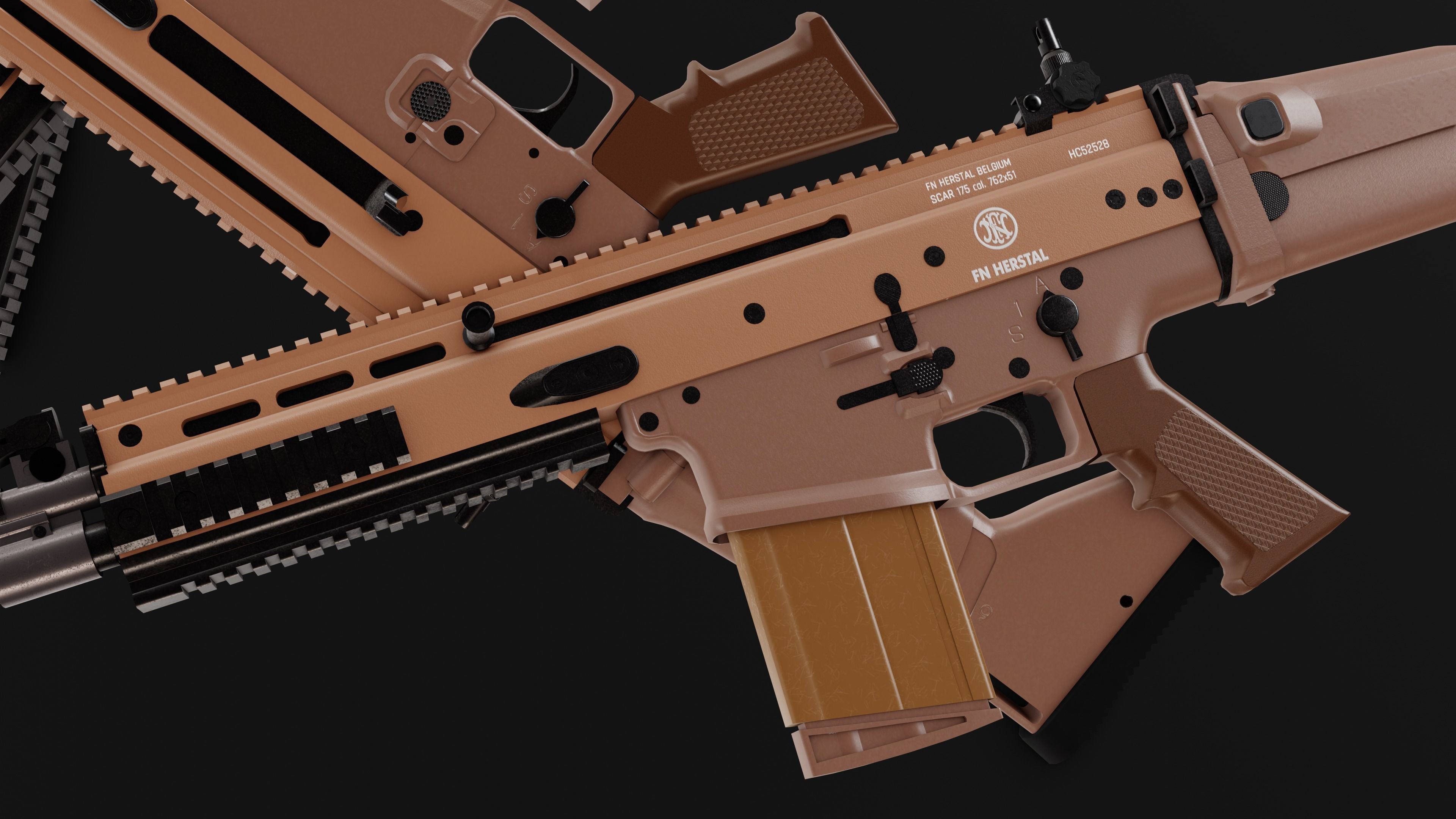 3D model FN SCAR Heavy Mk17 VR / AR / low-poly | CGTrader