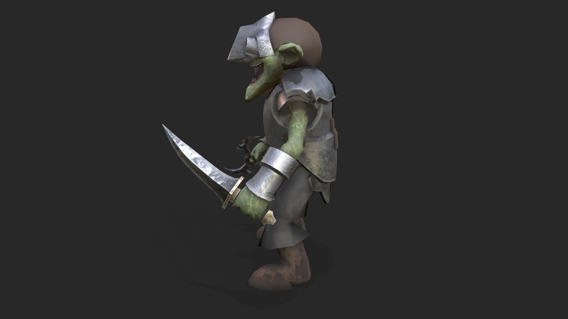 3D model Stylized low poly pbr goblin VR / AR / low-poly | CGTrader
