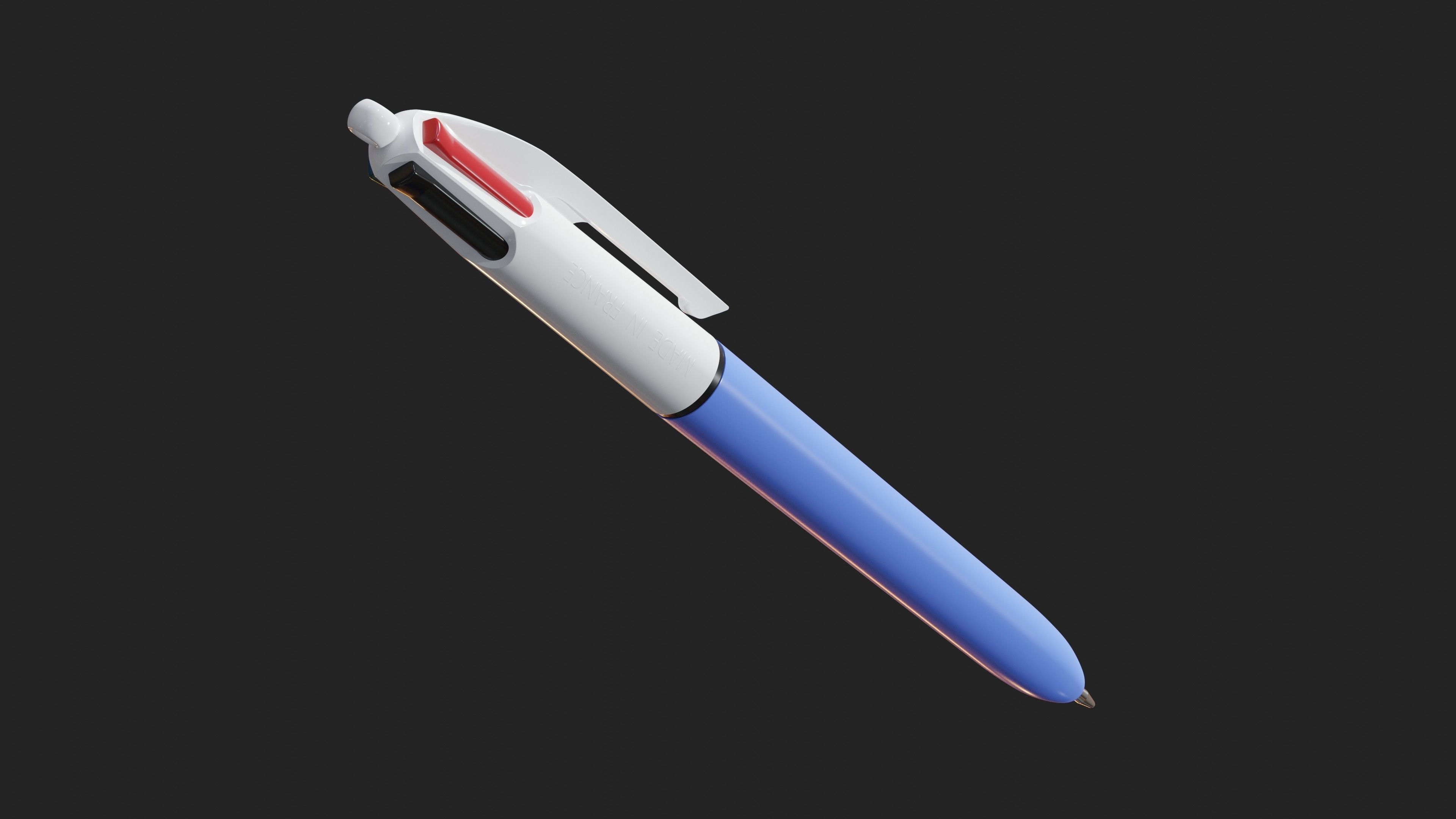 Bic 4 Color Pen 3D model | CGTrader