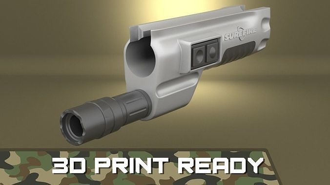 Airsoft SureFire 618FGA Light Hollow body 3D model 3D printable | CGTrader