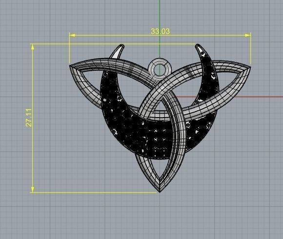 Triada nudo de bruja witch knot triad 3D print model 3D model 3D ...