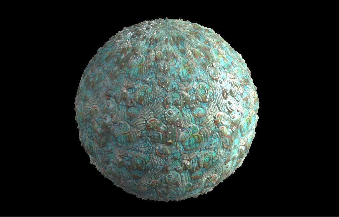 Texture PBR Skin Creature Alien Seamless Material SBSAR 4k Texture 11 ...