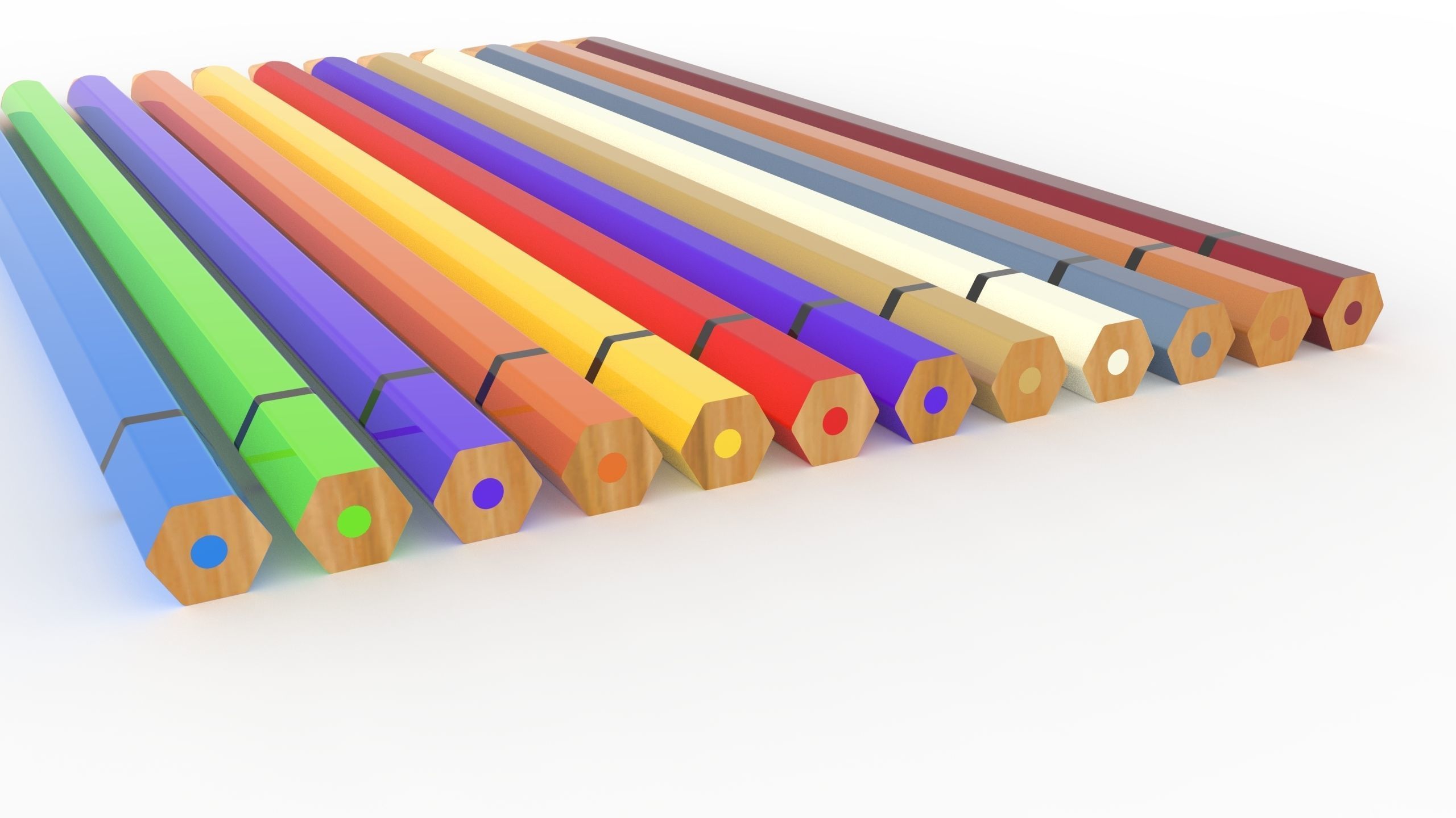 3D model DRY COLOR PENS VR / AR / low-poly | CGTrader