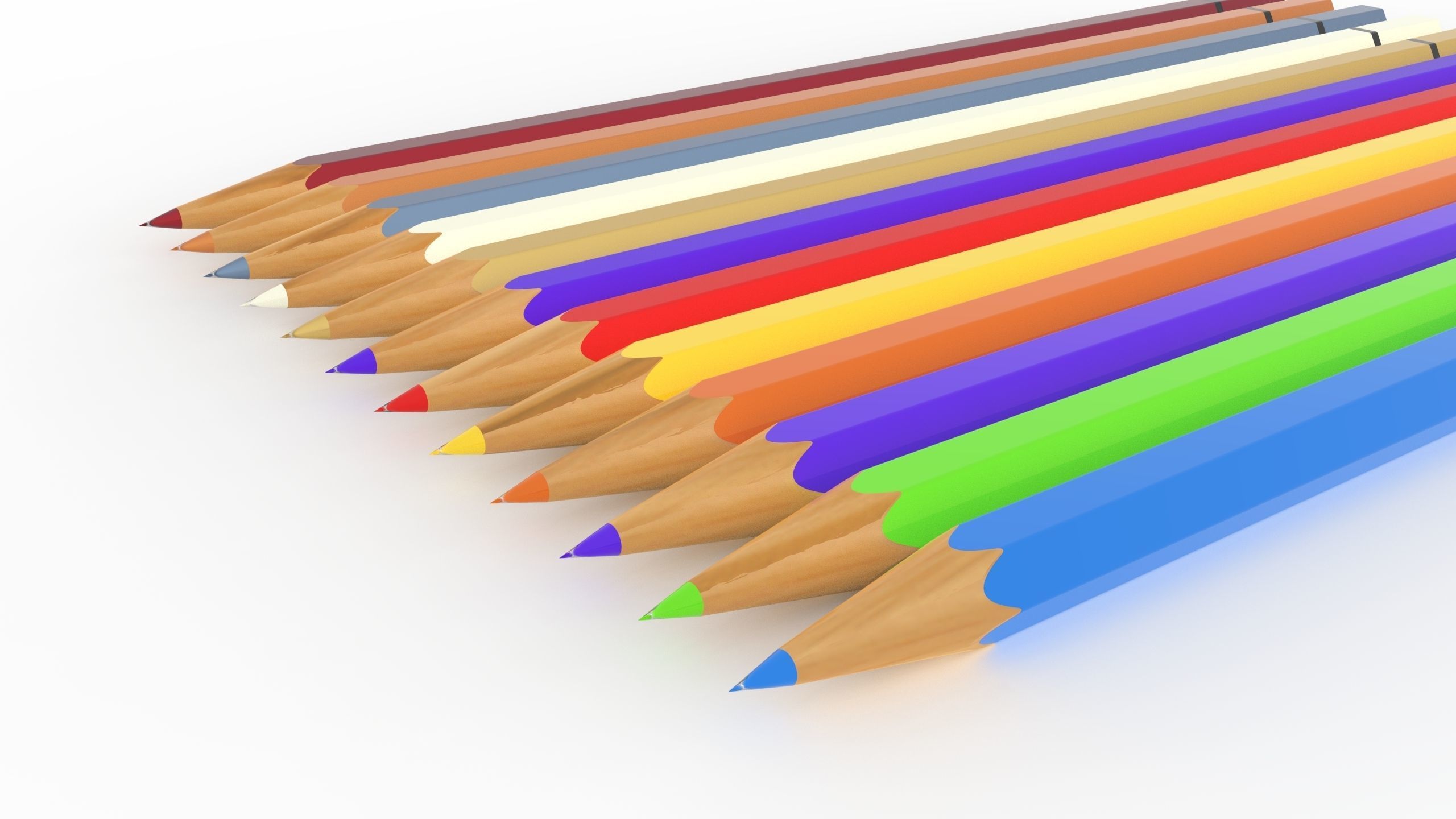 3D model DRY COLOR PENS VR / AR / low-poly | CGTrader