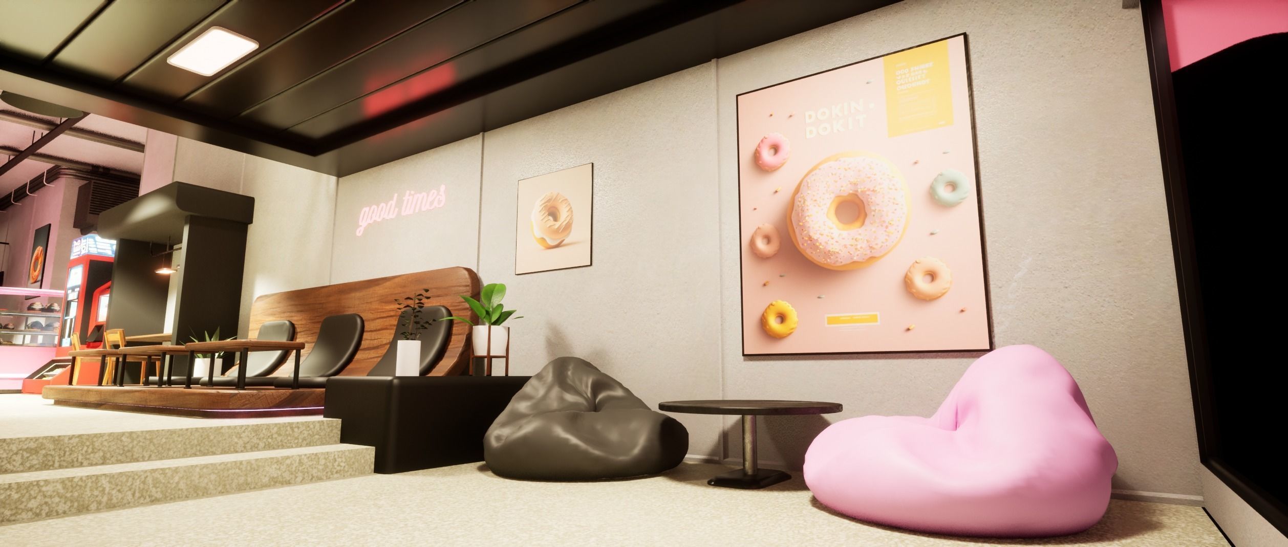 Cyberpunk Donut Shop 3D model | CGTrader
