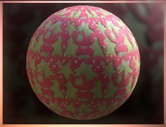 Texture PBR Christmas Winter Cloth Fabric Material SBSAR 4k Texture 47 ...