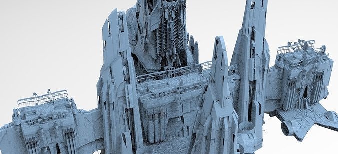 Moon Space colony Military base 3 3D model | CGTrader