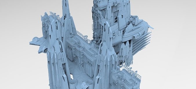 Moon Space colony Military base 4 3D model | CGTrader