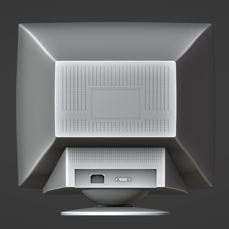 Old CRT Computer Monitor 3D model | CGTrader