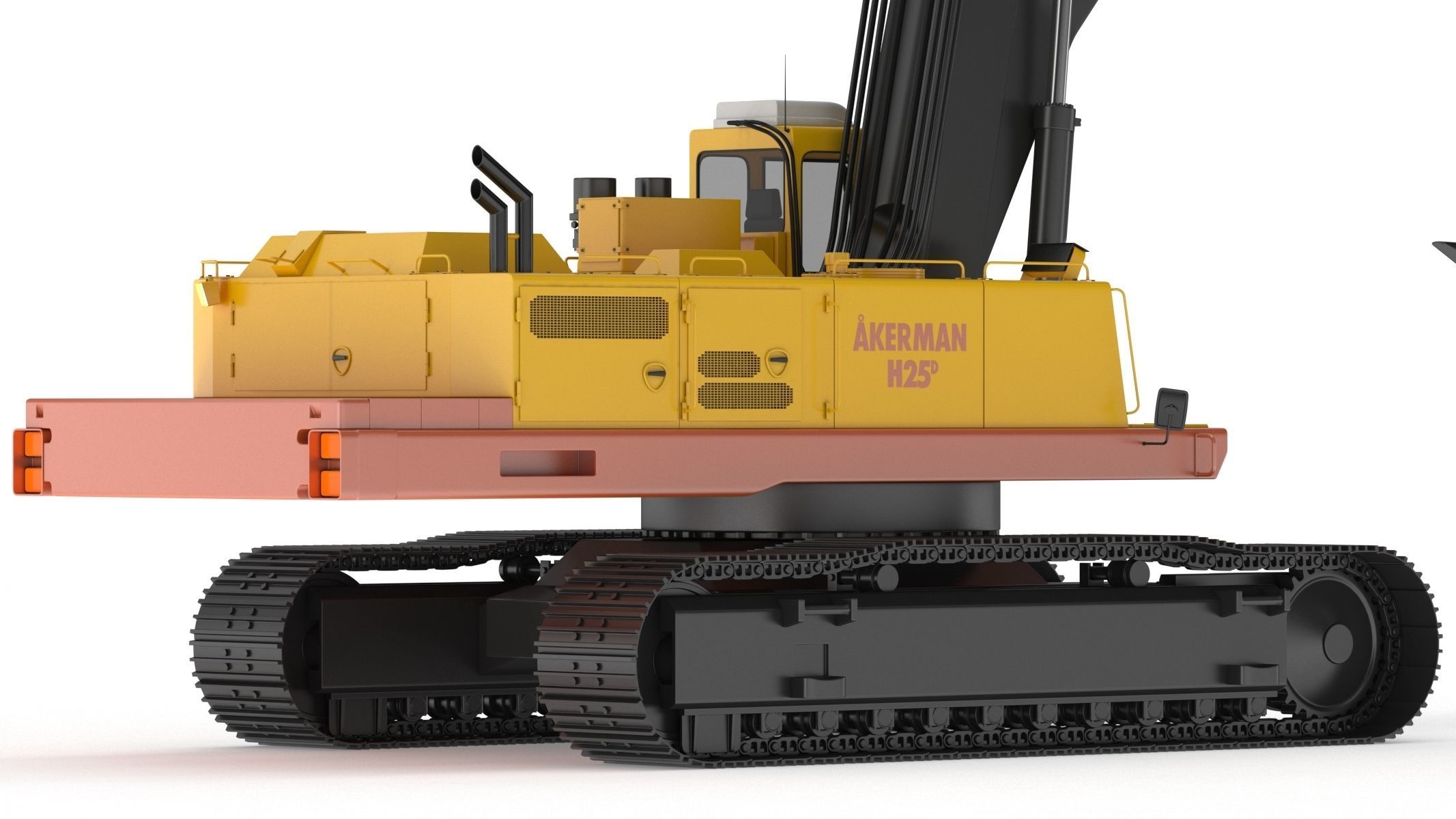 Akerman H25D Backhoe Excavator 3D model | CGTrader
