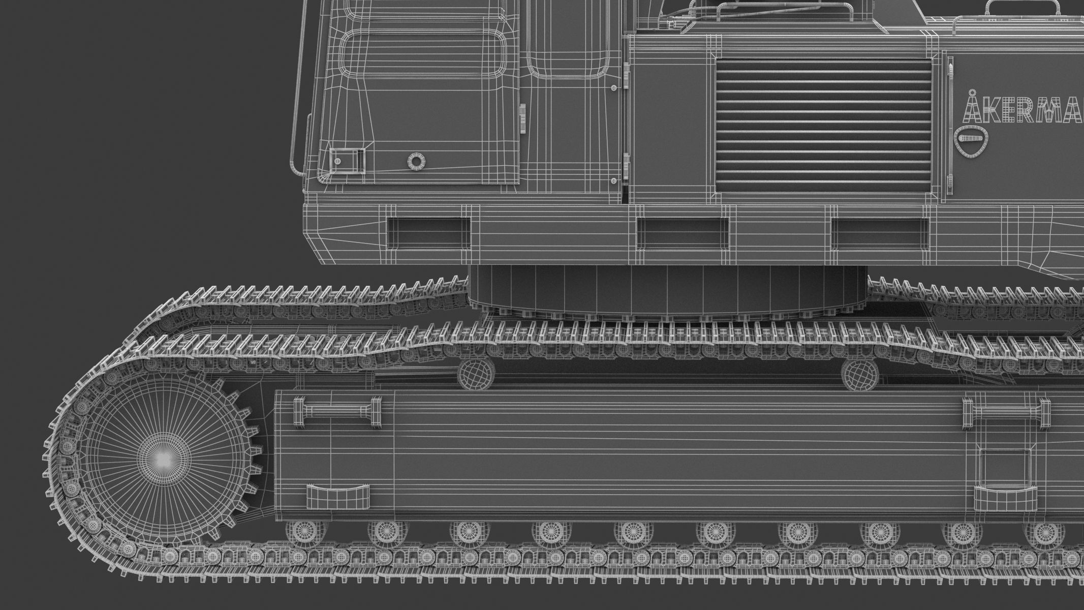 Akerman H25D Backhoe Excavator 3D model | CGTrader