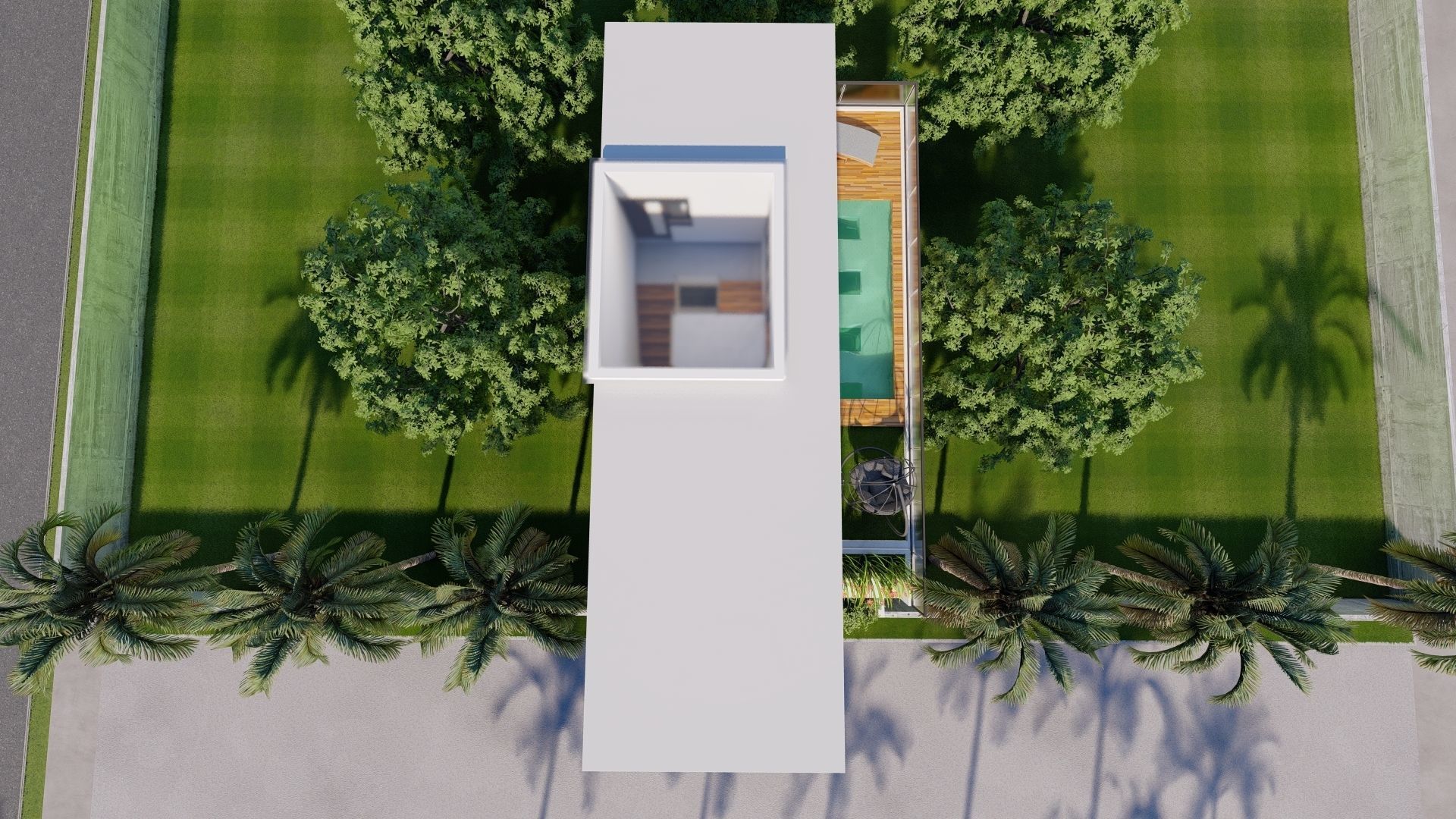 Minimalist House Design 6x12 Meters 2 Floors Plus Swimming Pool 3D ...