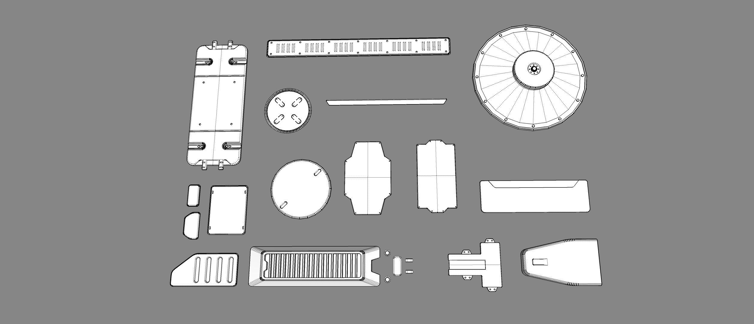 Sci fi trim sheets 1 3D model | CGTrader