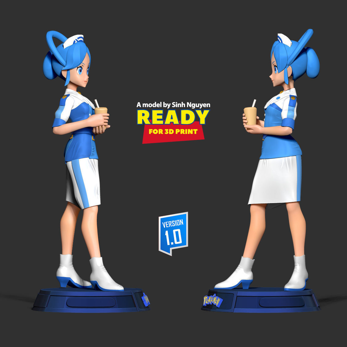 Tricia - Pokemon Masters Fanart 3D model 3D printable | CGTrader