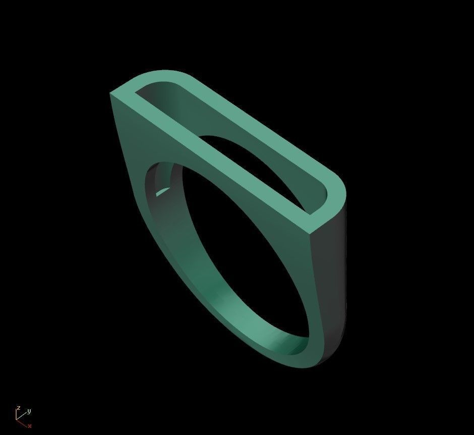 alphabet ring letter D 3D model 3D printable | CGTrader