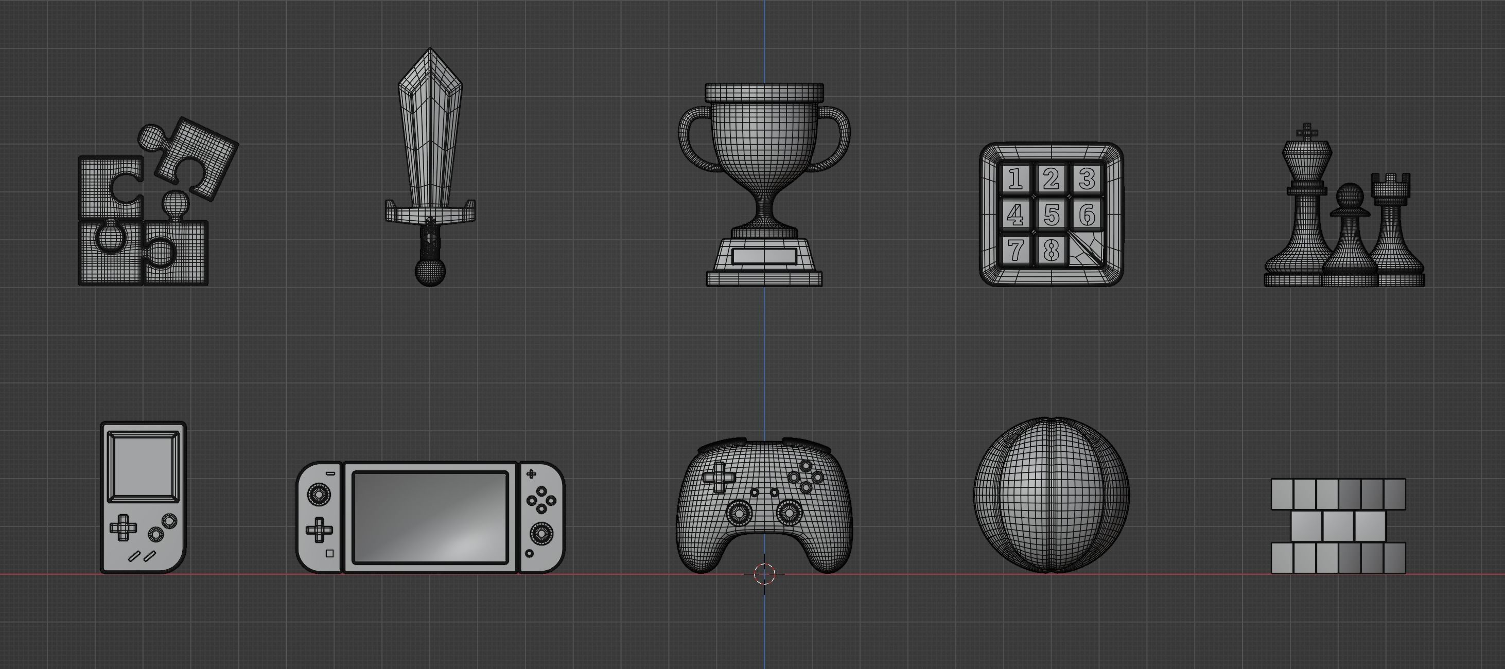 Gaming icon Pack 3D model | CGTrader