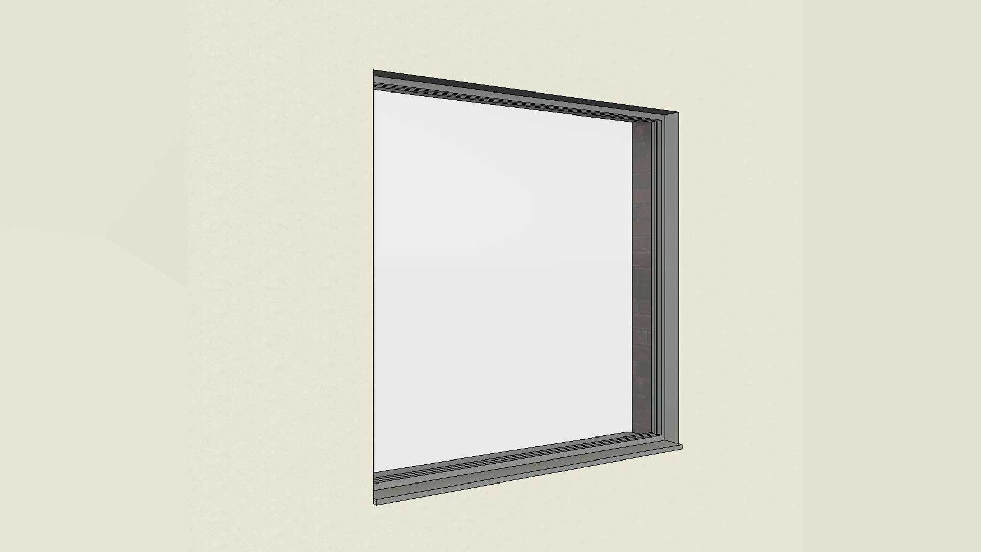 Plain Fixed Window Revit Family 3D model | CGTrader