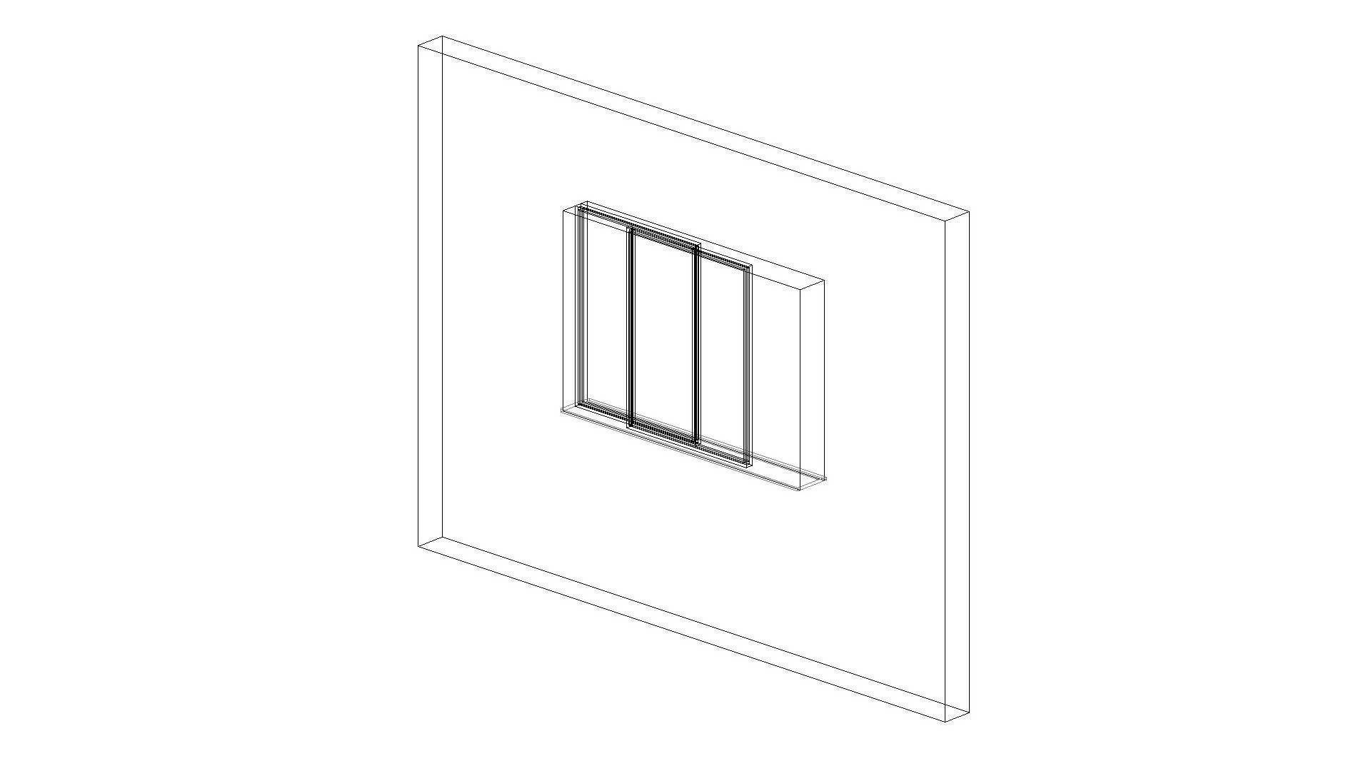 Double Sliding Window Revit Family 3D model | CGTrader