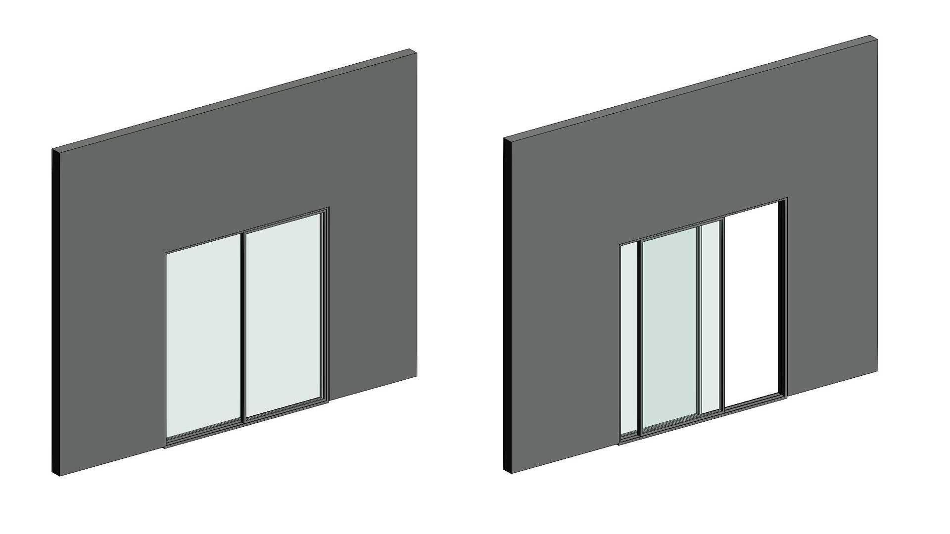 Double Sliding Balcony Door Revit Family 3D model | CGTrader