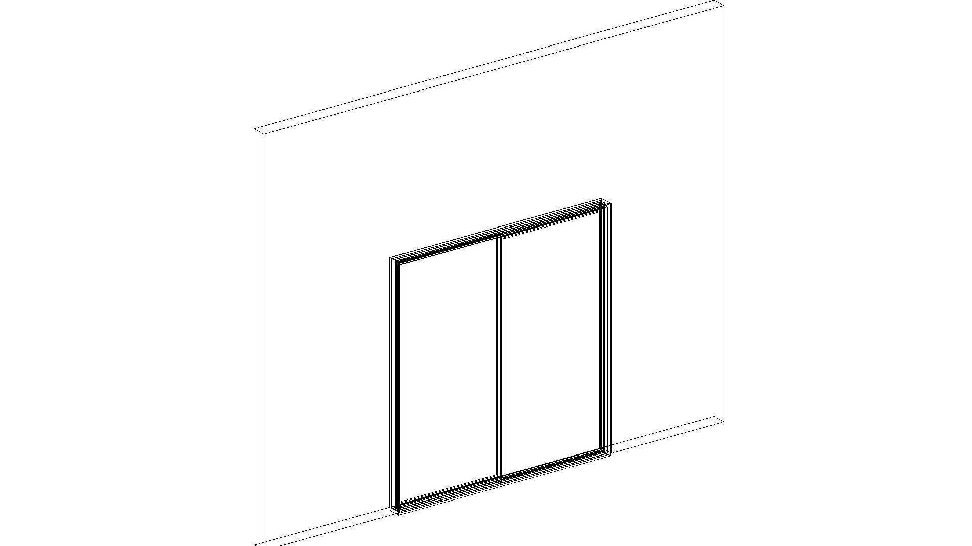 Double Sliding Balcony Door Revit Family 3D model | CGTrader