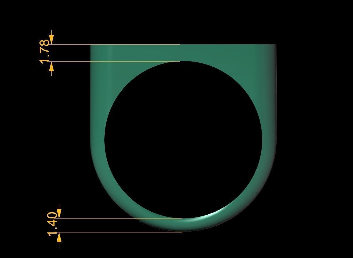 alphabet ring letter O 3D model 3D printable | CGTrader