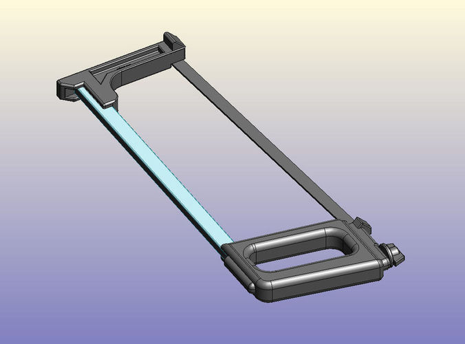 Hacksaw cutting tool with handle free 3D model | CGTrader