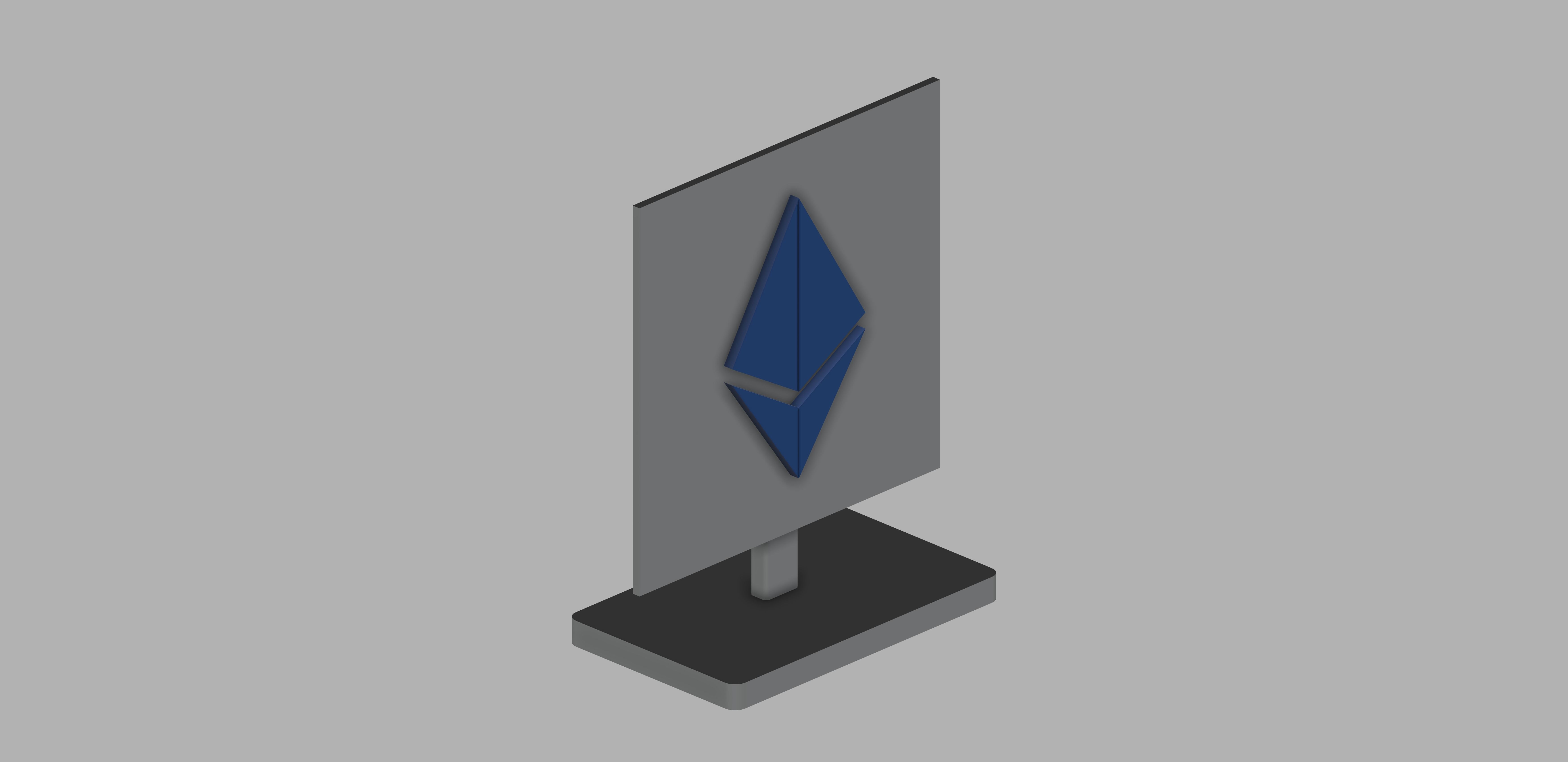 Ethereum Logo Stand 3D model 3D printable | CGTrader