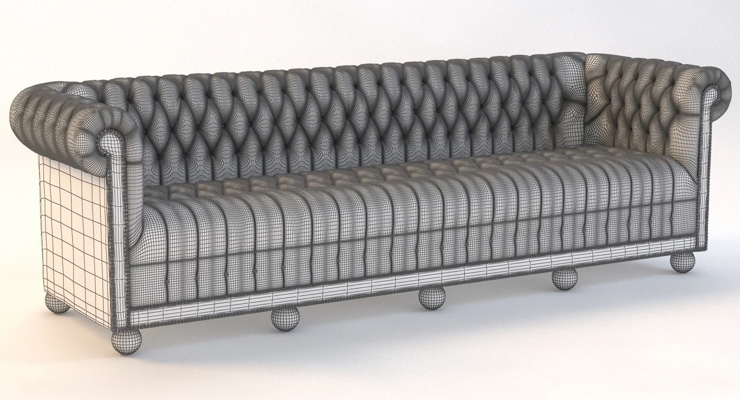 Modern Tufted Sofa 3D model | CGTrader