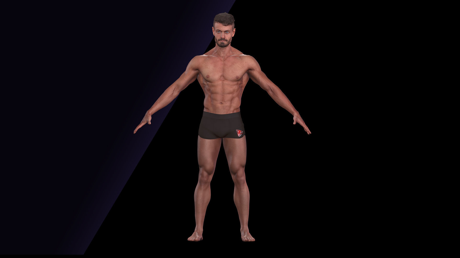 Cleaned A Pose Scan Ethan White Underwear 3D model | CGTrader