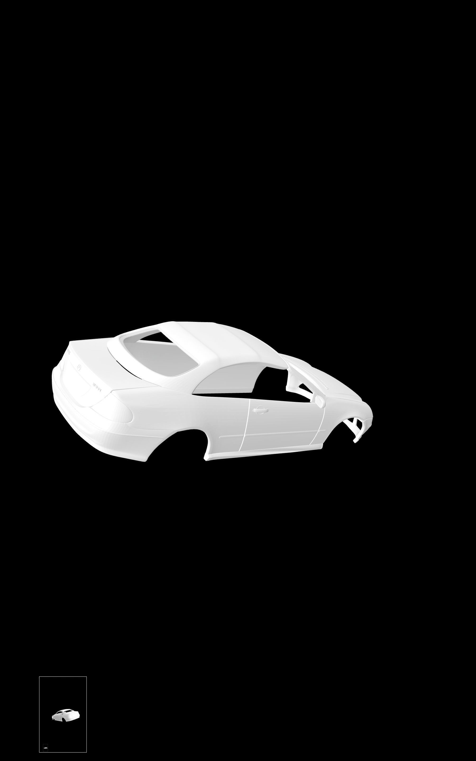 Mercedes Benz C55 AMG w209 Cabrio 3D model 3D printable | CGTrader