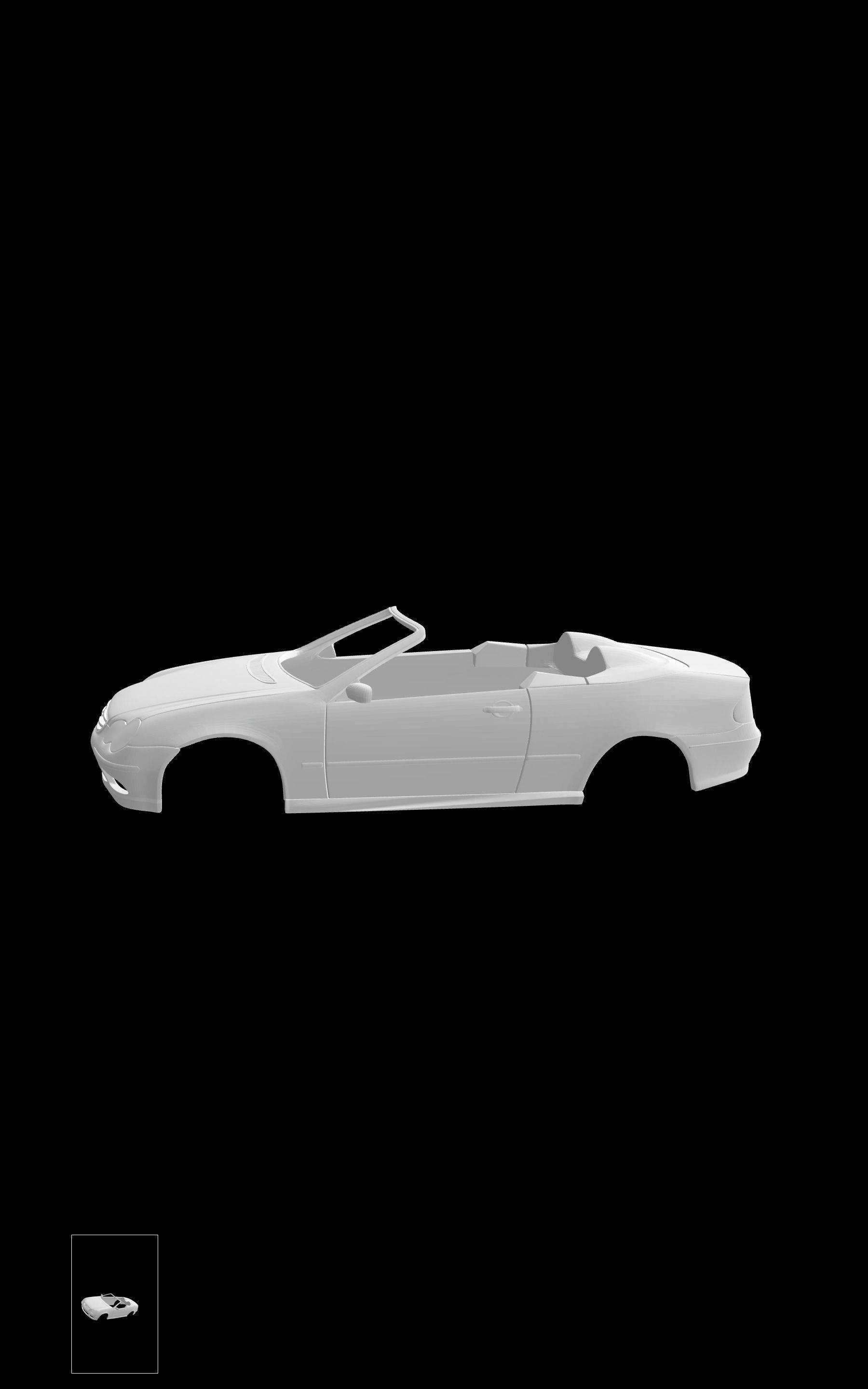 Mercedes Benz C55 AMG w209 Cabrio 3D model 3D printable | CGTrader