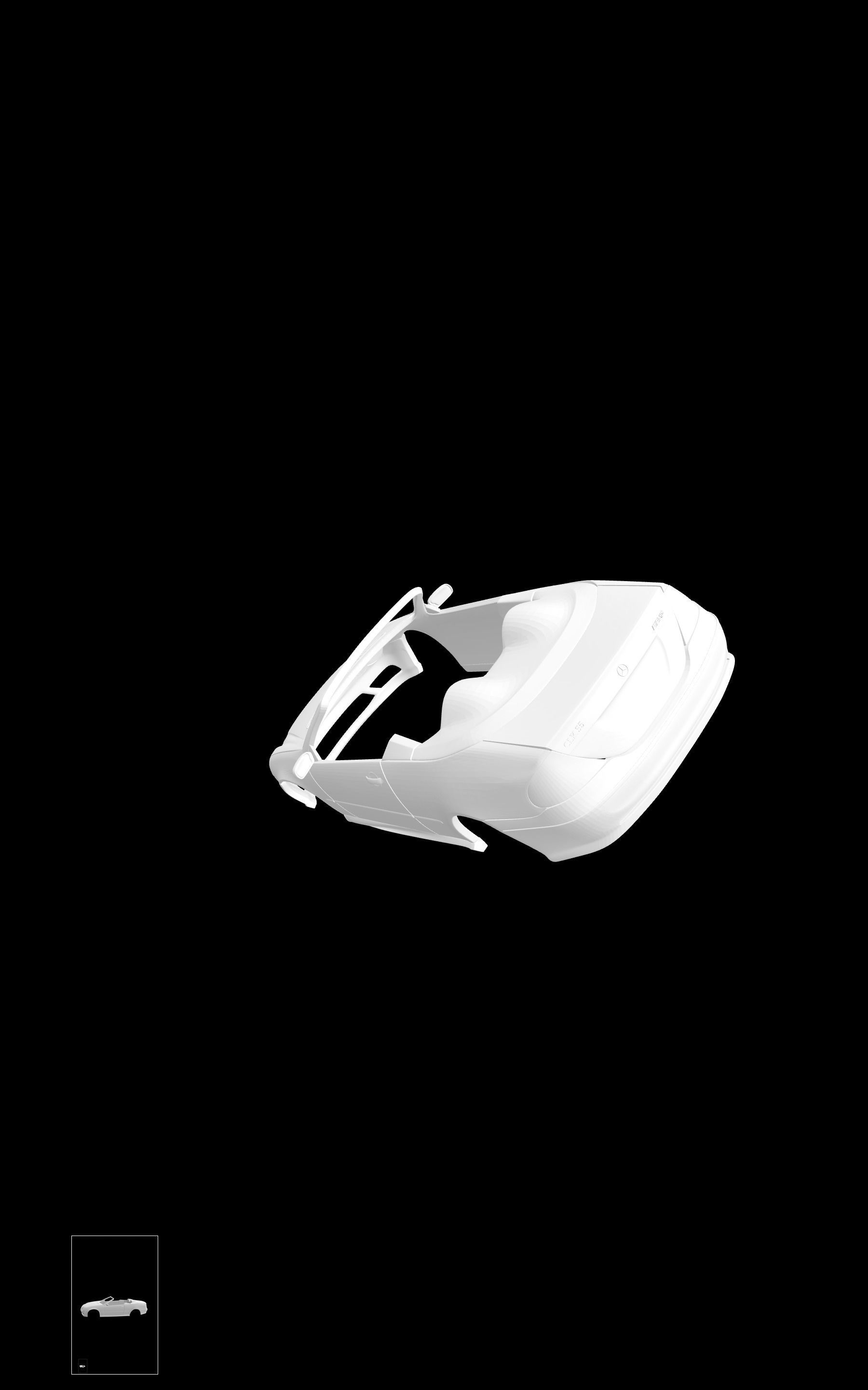 Mercedes Benz C55 AMG w209 Cabrio 3D model 3D printable | CGTrader