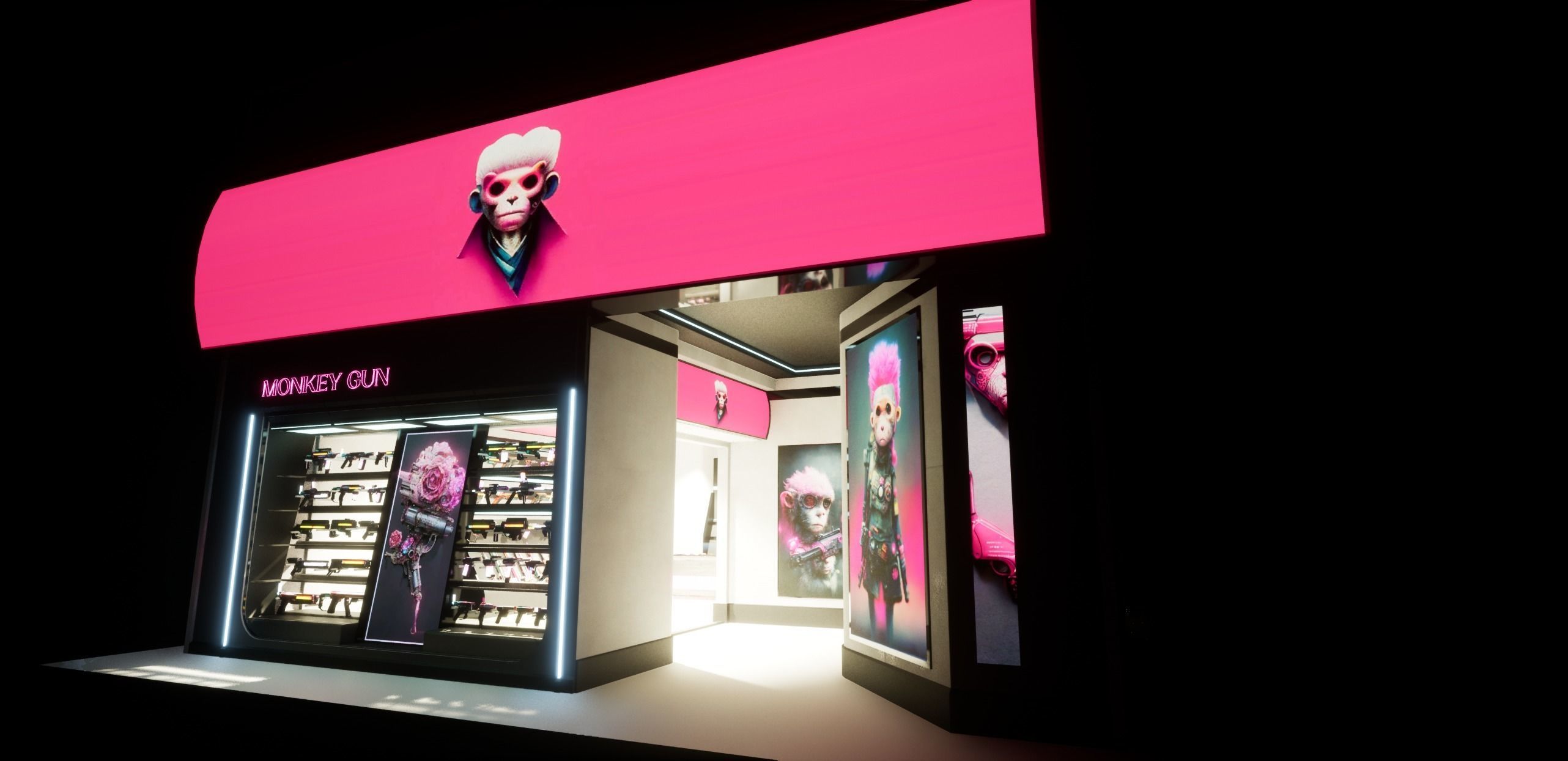 Cyberpunk Gun Shop 3D model | CGTrader