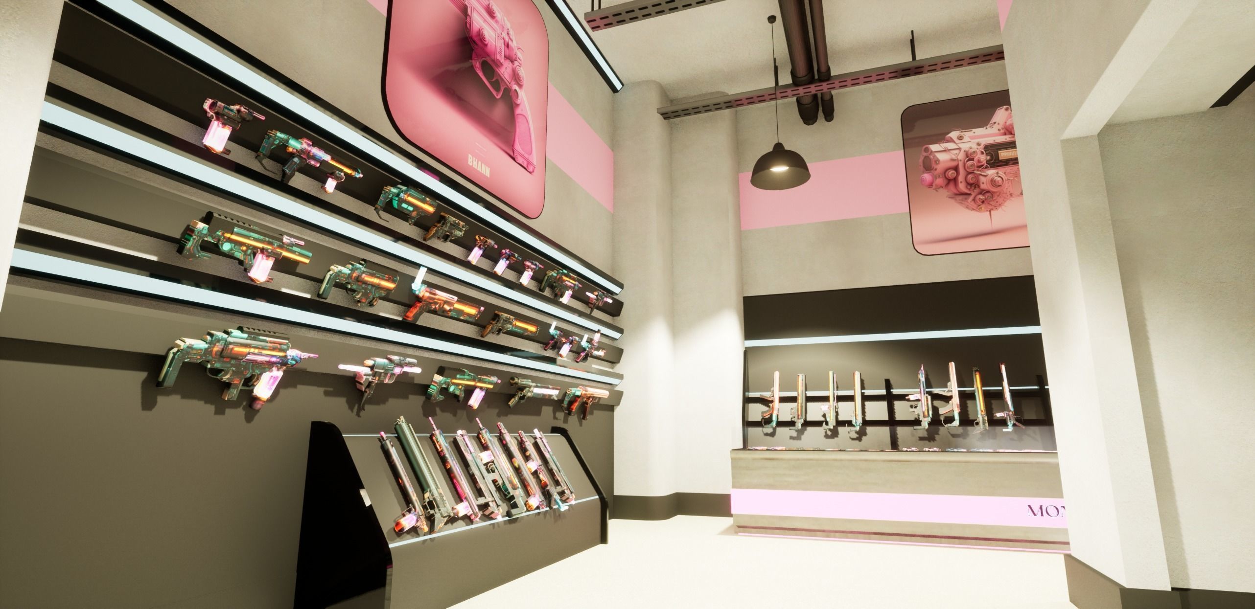 Cyberpunk Gun Shop 3D model | CGTrader