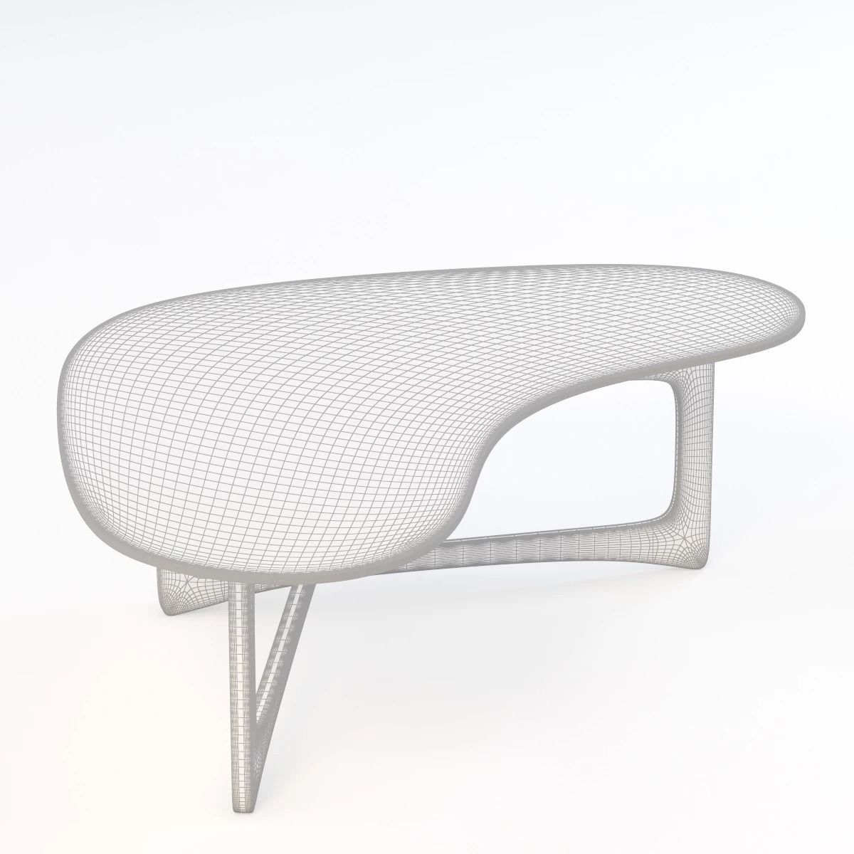Kidney Shaped Dogbone Coffee Table 3D model | CGTrader
