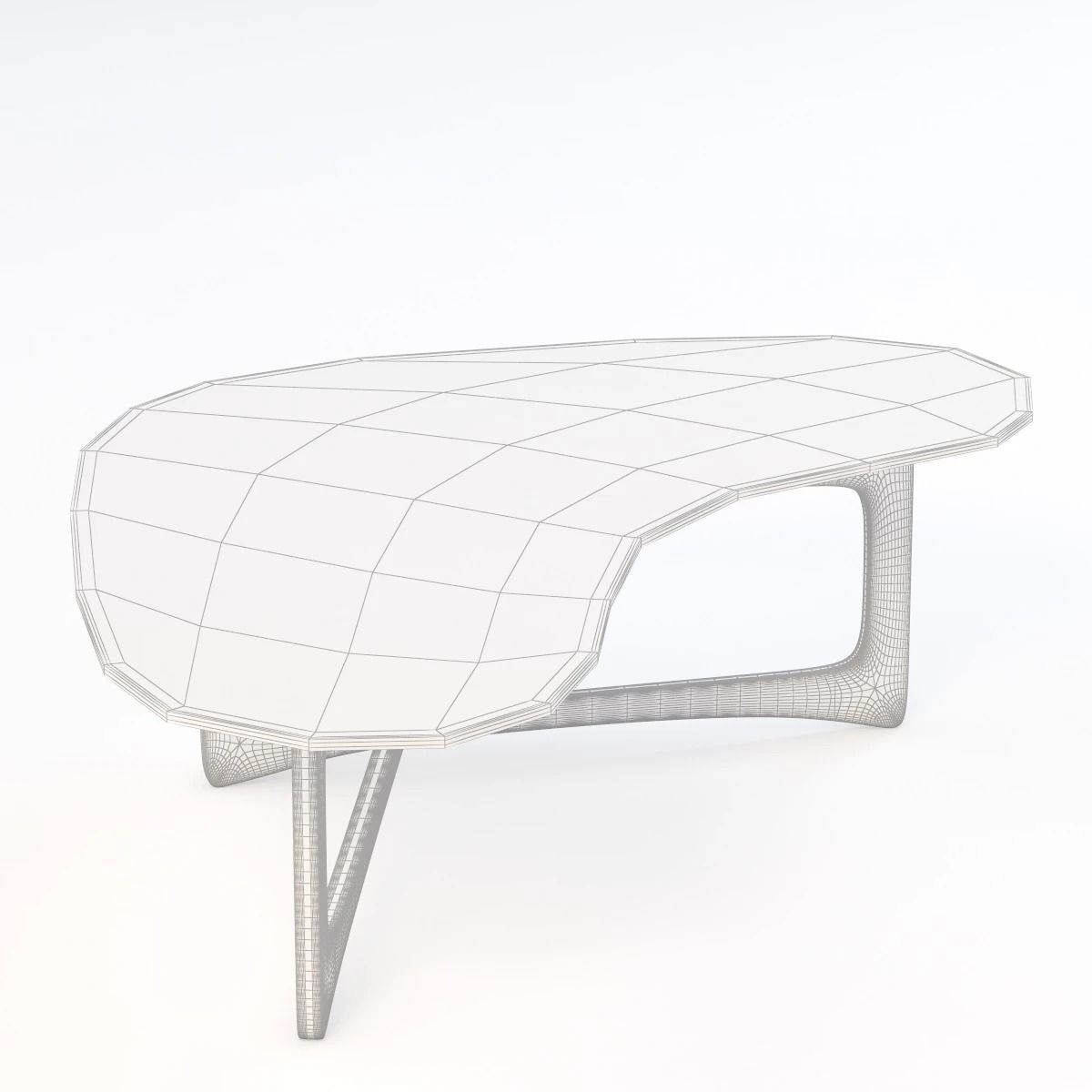 Kidney Shaped Dogbone Coffee Table 3D model | CGTrader