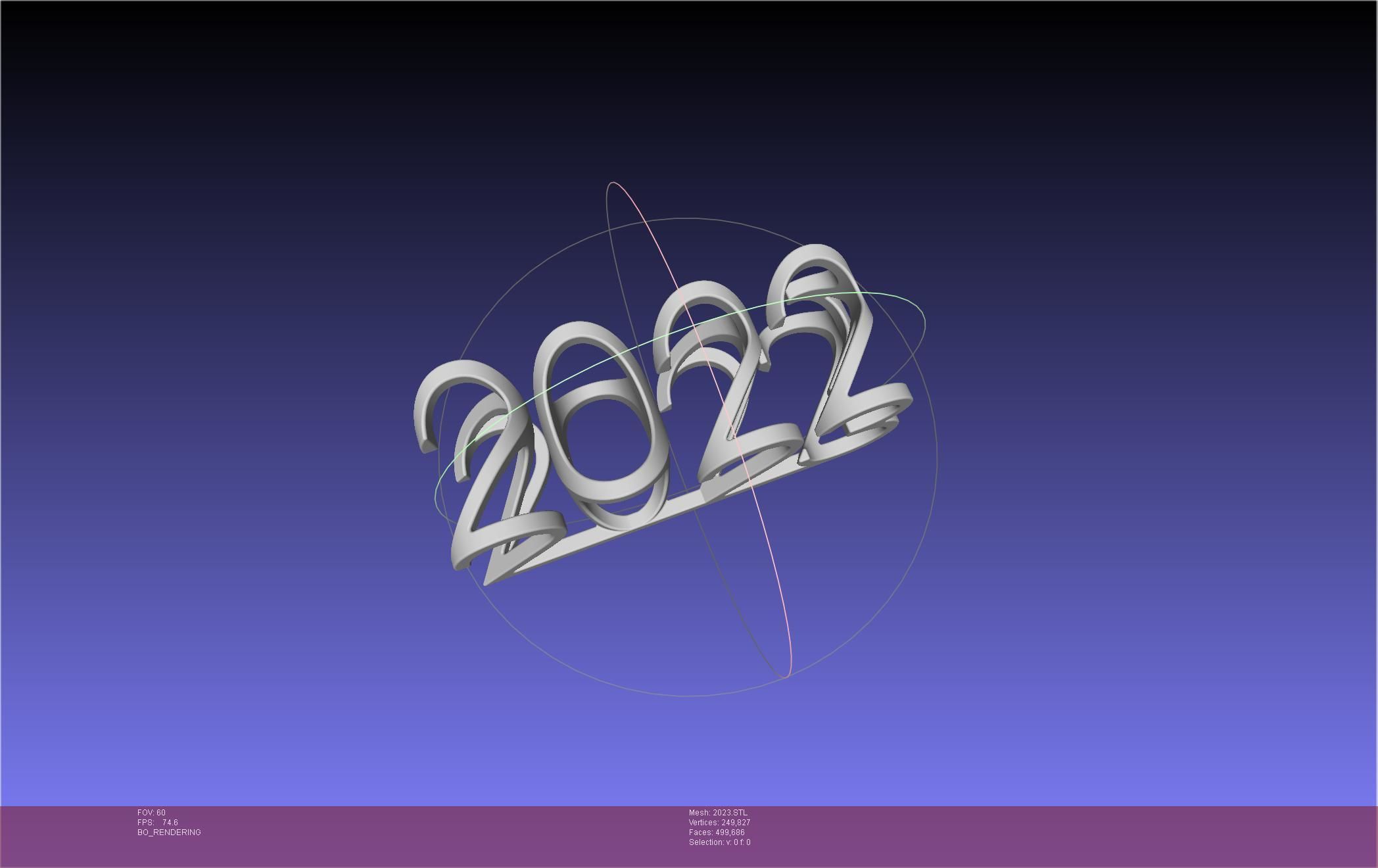 2022-2023 Number Flip Geometry Trick 3D model 3D printable | CGTrader