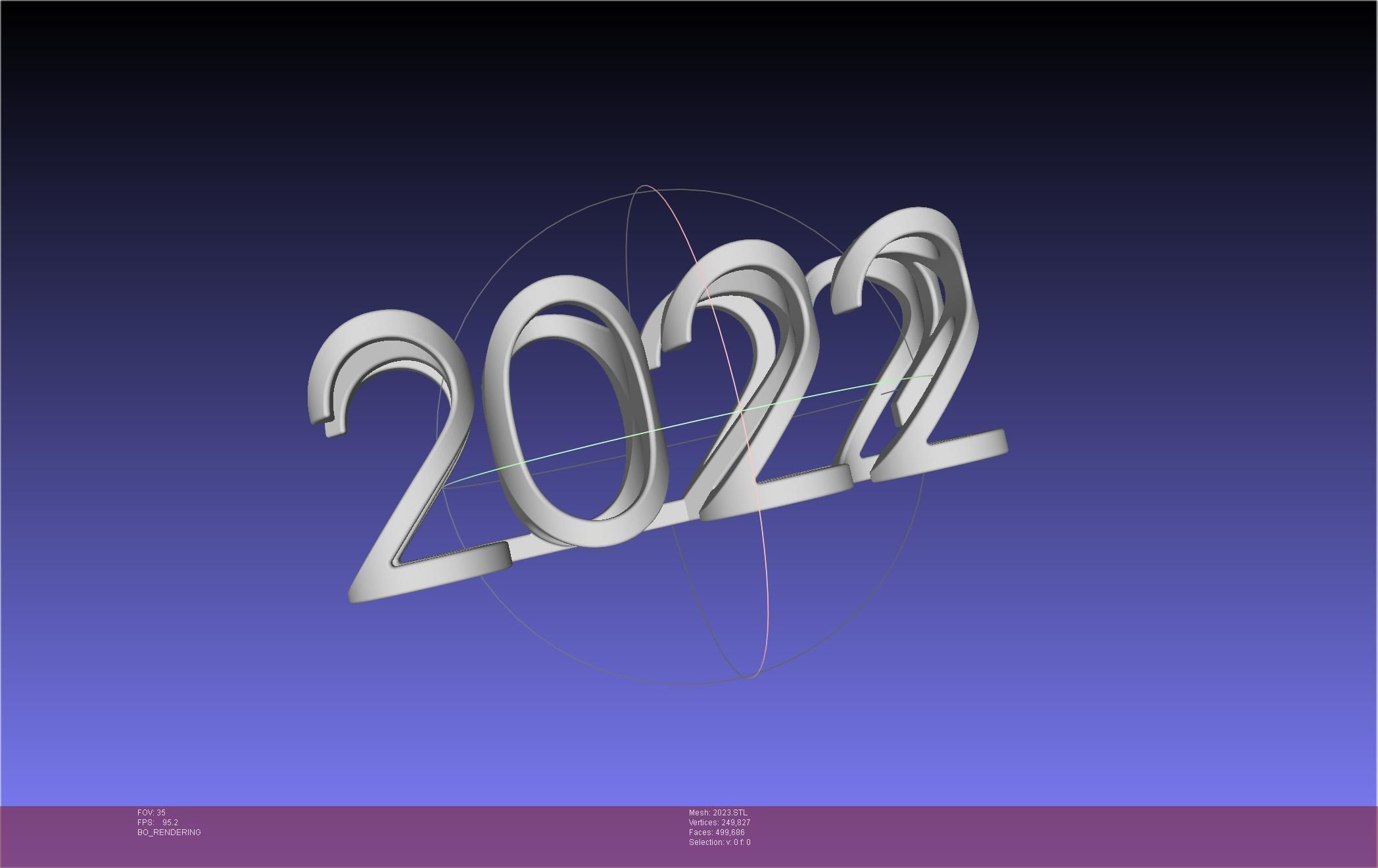 2022-2023 Number Flip Geometry Trick 3D model 3D printable | CGTrader