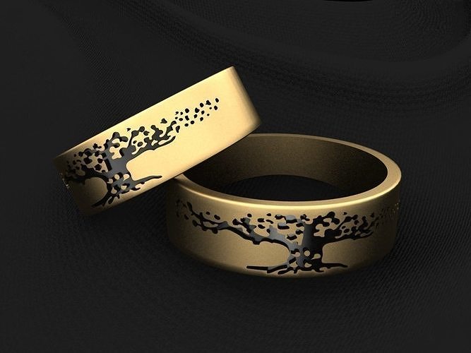 Rings Tree 3D model 3D printable | CGTrader