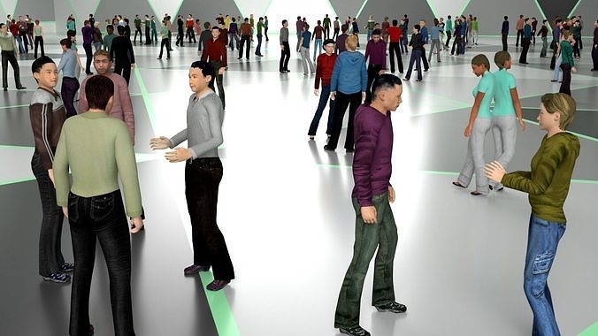 3D model Low Poly Animated People Pack - 400 Pieces Low-poly Animated ...