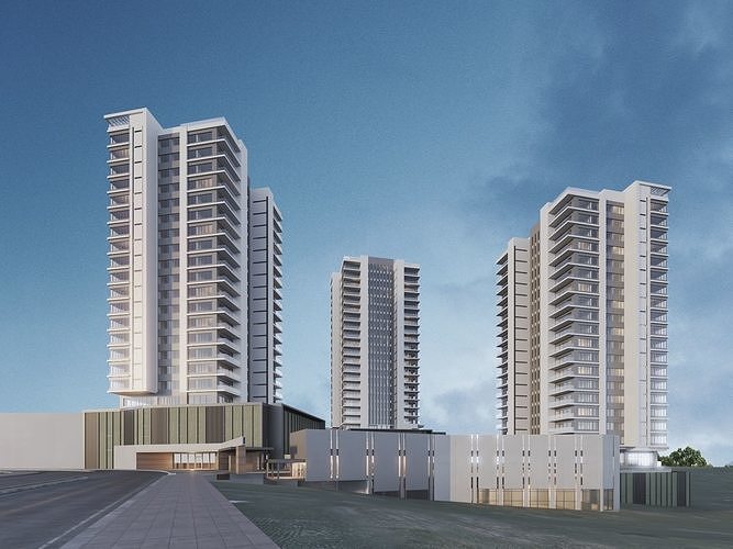 Mixed Use building towers 3D model | CGTrader
