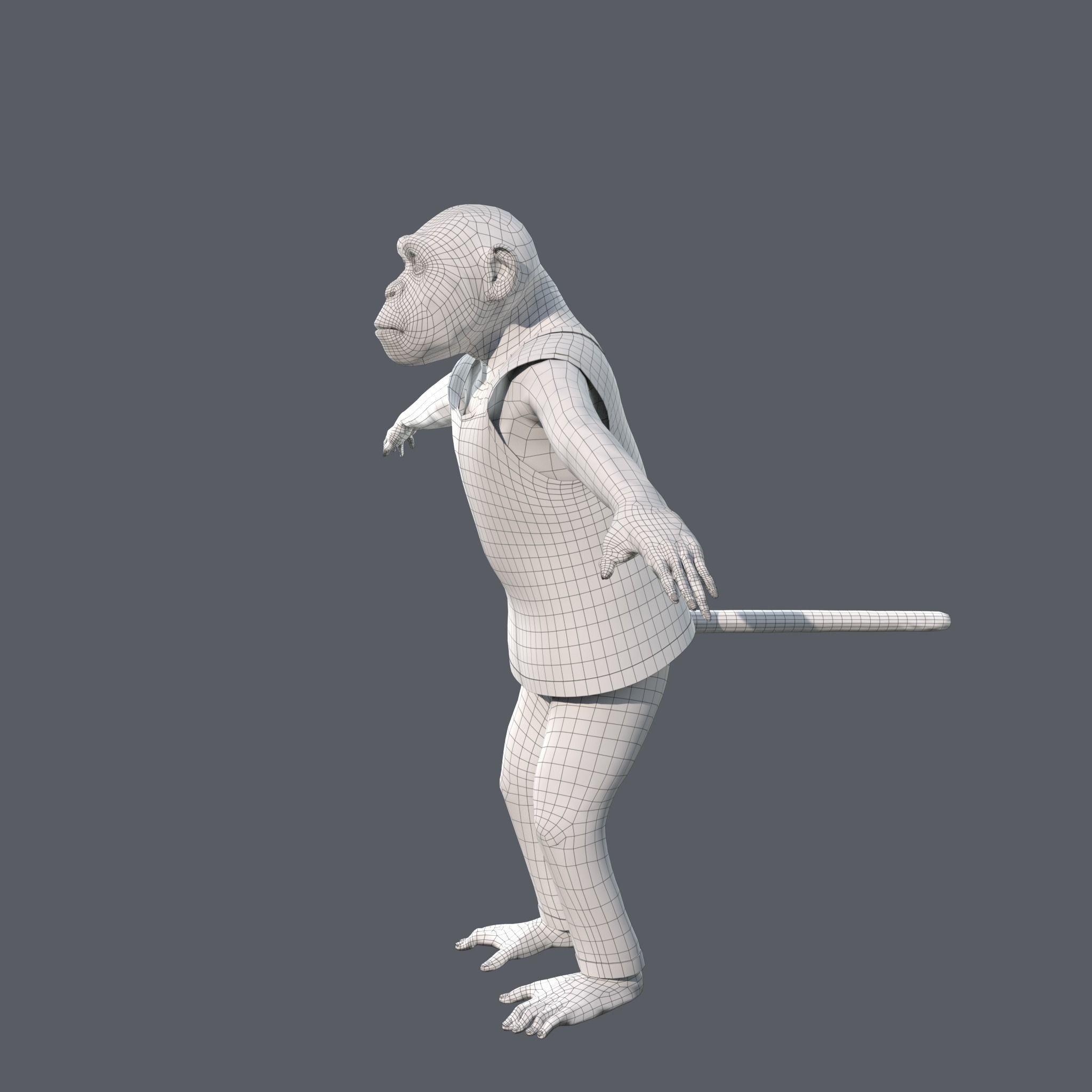 Cartoon Monkey Rigged 3D model rigged | CGTrader