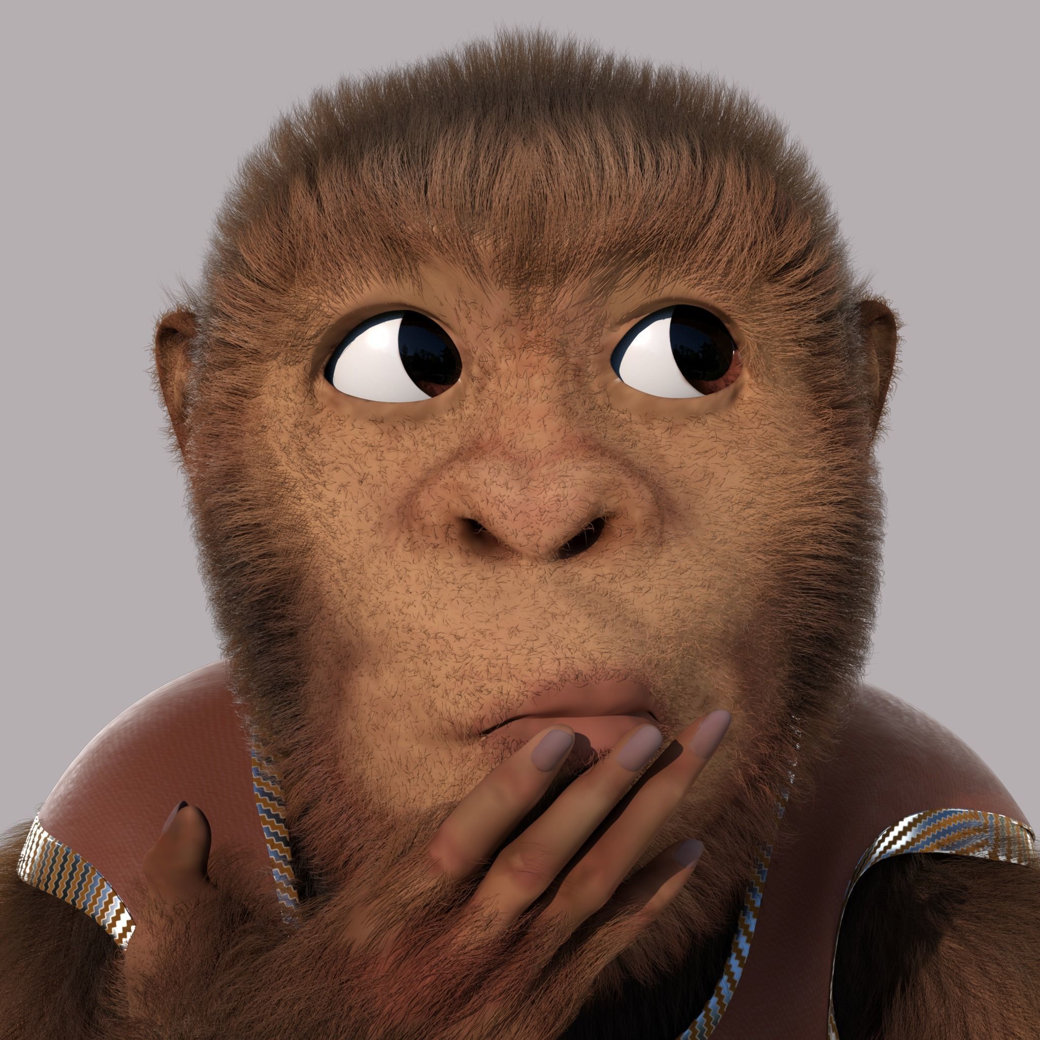 Cartoon Monkey Rigged 3D model rigged | CGTrader