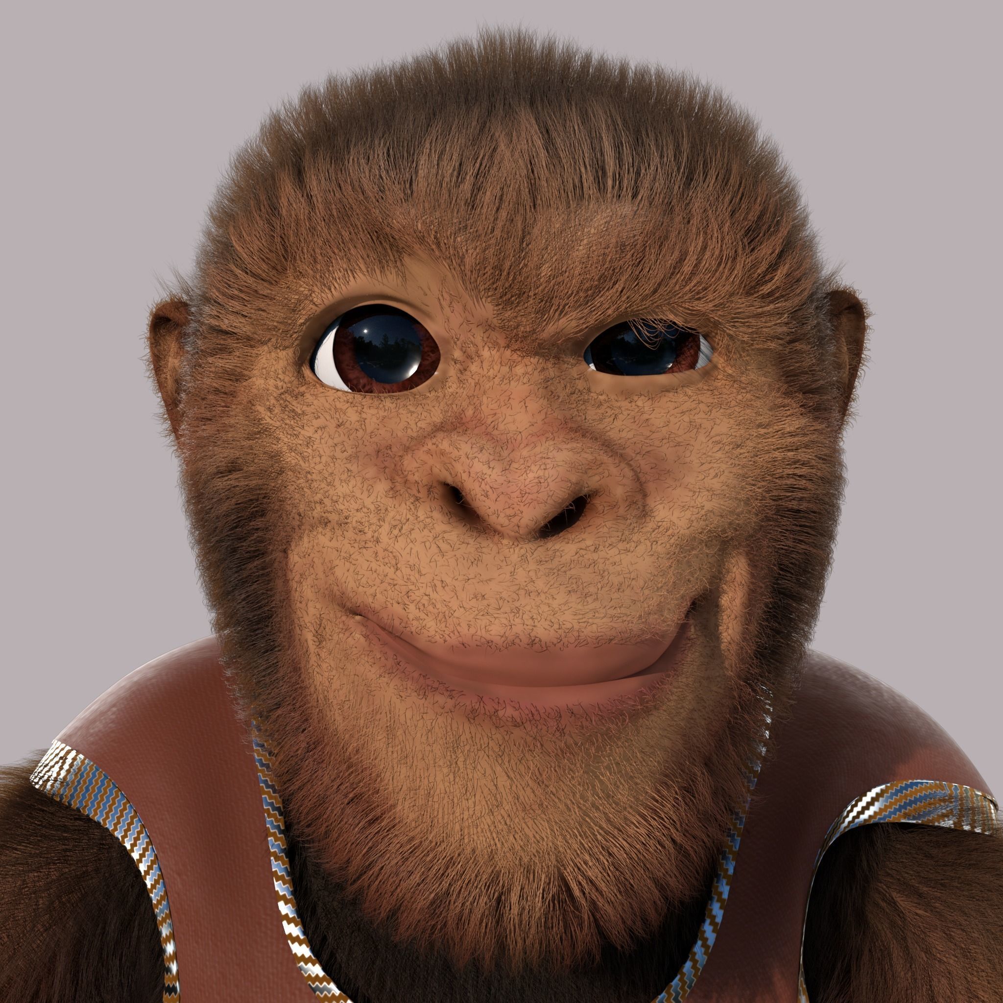 Cartoon Monkey Rigged 3D model rigged | CGTrader