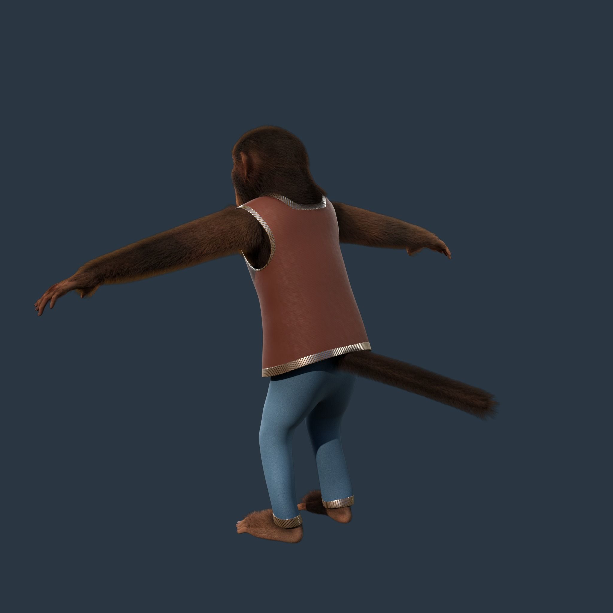 Cartoon Monkey Rigged 3D model rigged | CGTrader