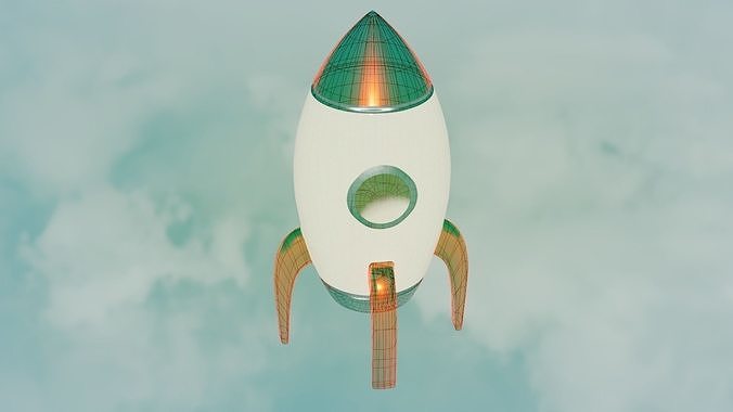 3D model cartoon rocket001 VR / AR / low-poly | CGTrader