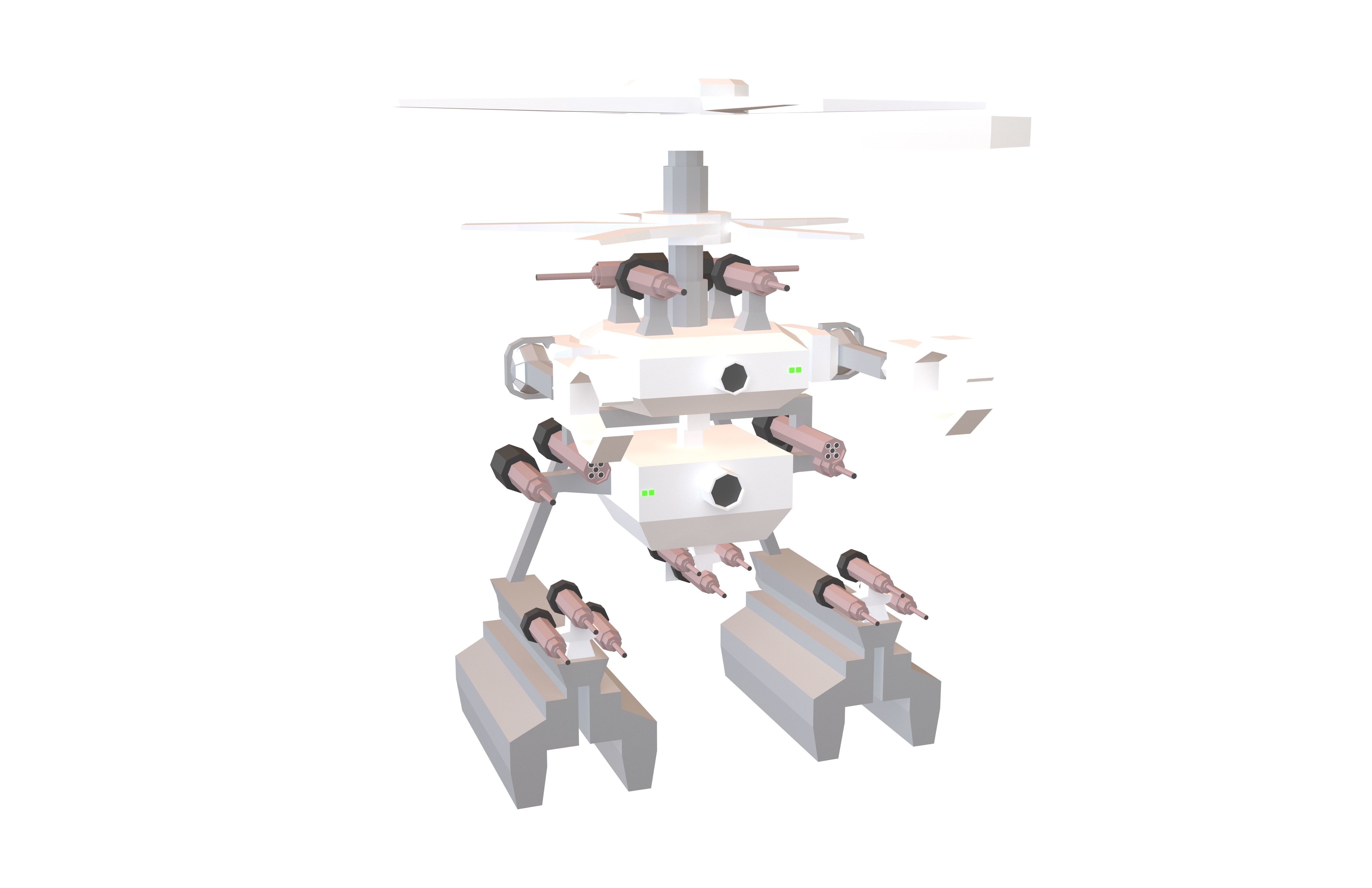 3D model Cartoon Weapon Drone Robot V1 001 VR / AR / low-poly | CGTrader