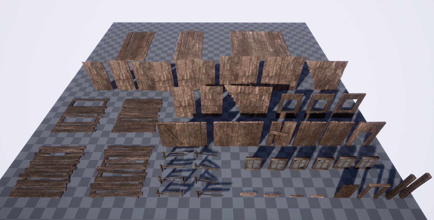 3D model Wooden Building Kit VR / AR / low-poly | CGTrader