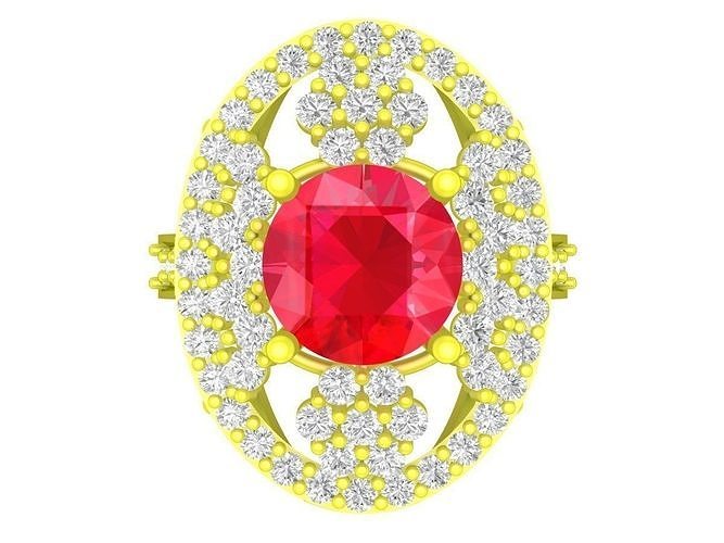 luxury korean diamond women ring 4420 3D model 3D printable | CGTrader