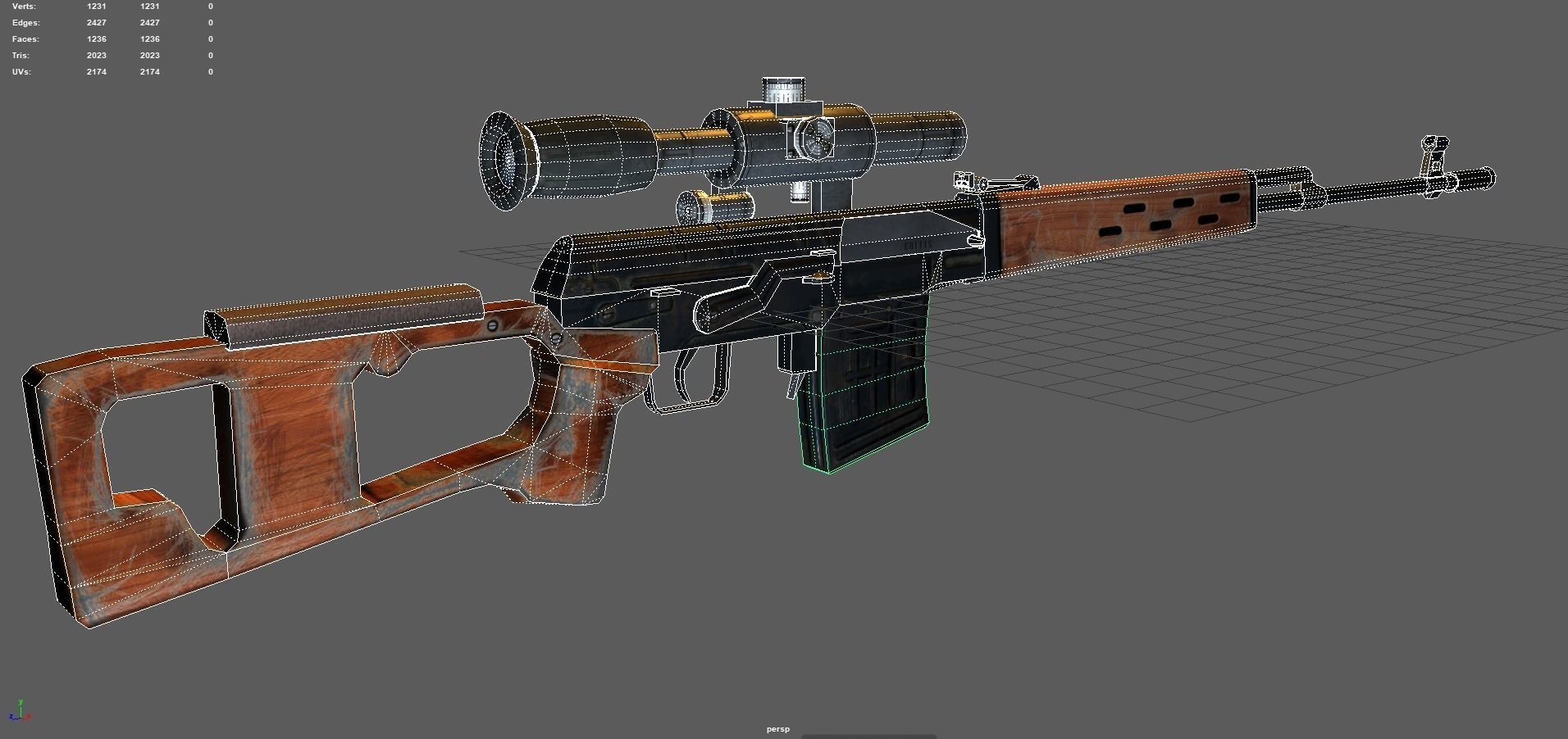 3D model USSR Dragunov Sniper Rifle - SVD VR / AR / low-poly | CGTrader